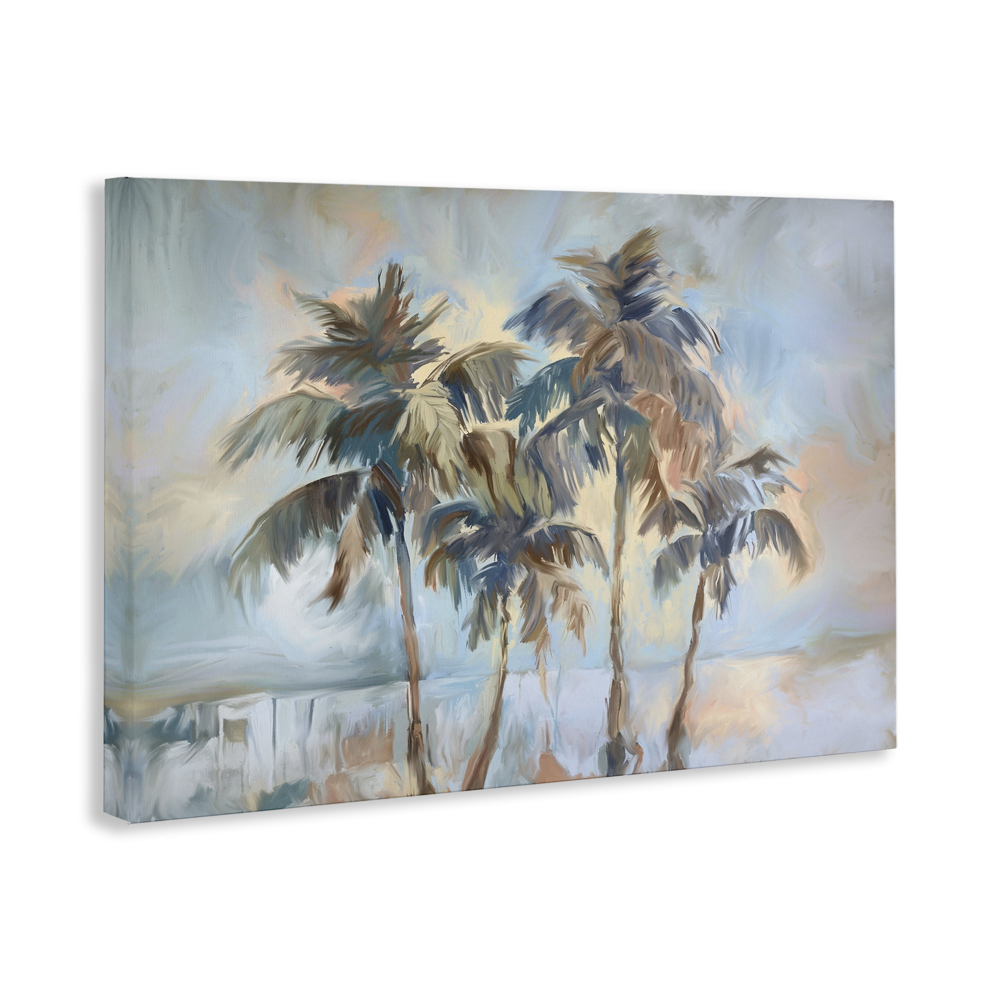Bay Isle Home™ Cool Palm Trees Sunrise Canvas, design by Ramona Murdock ...