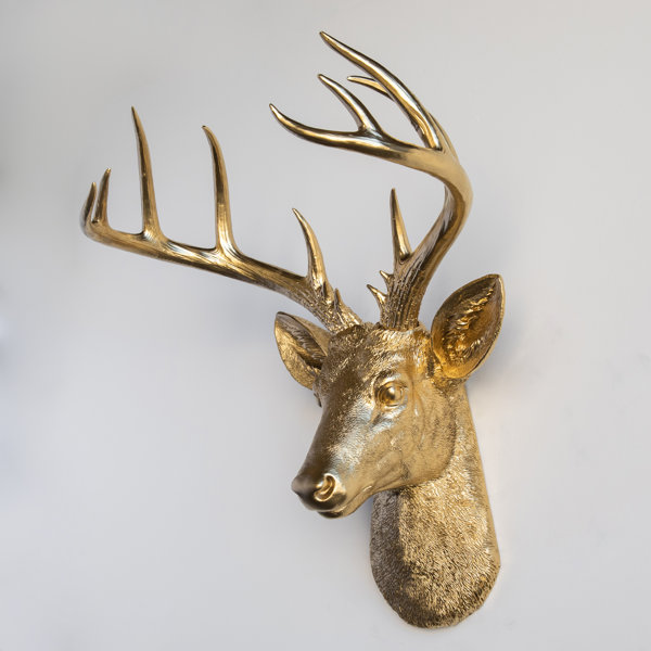 Millwood Pines Large Deer Head Faux Taxidermy Wall Décor & Reviews ...