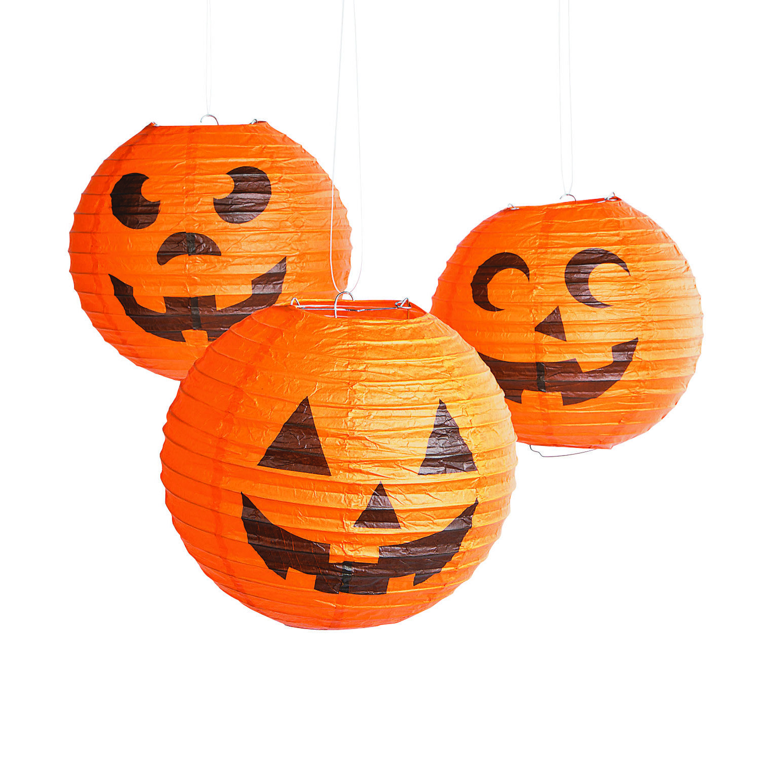 The Holiday Aisle® 12 Piece Jack-O -Lantern Hanging Paper Lantern ...