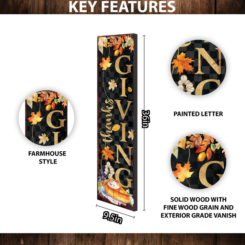 The Holiday Aisle® Thanksgiving Door Mural | Wayfair