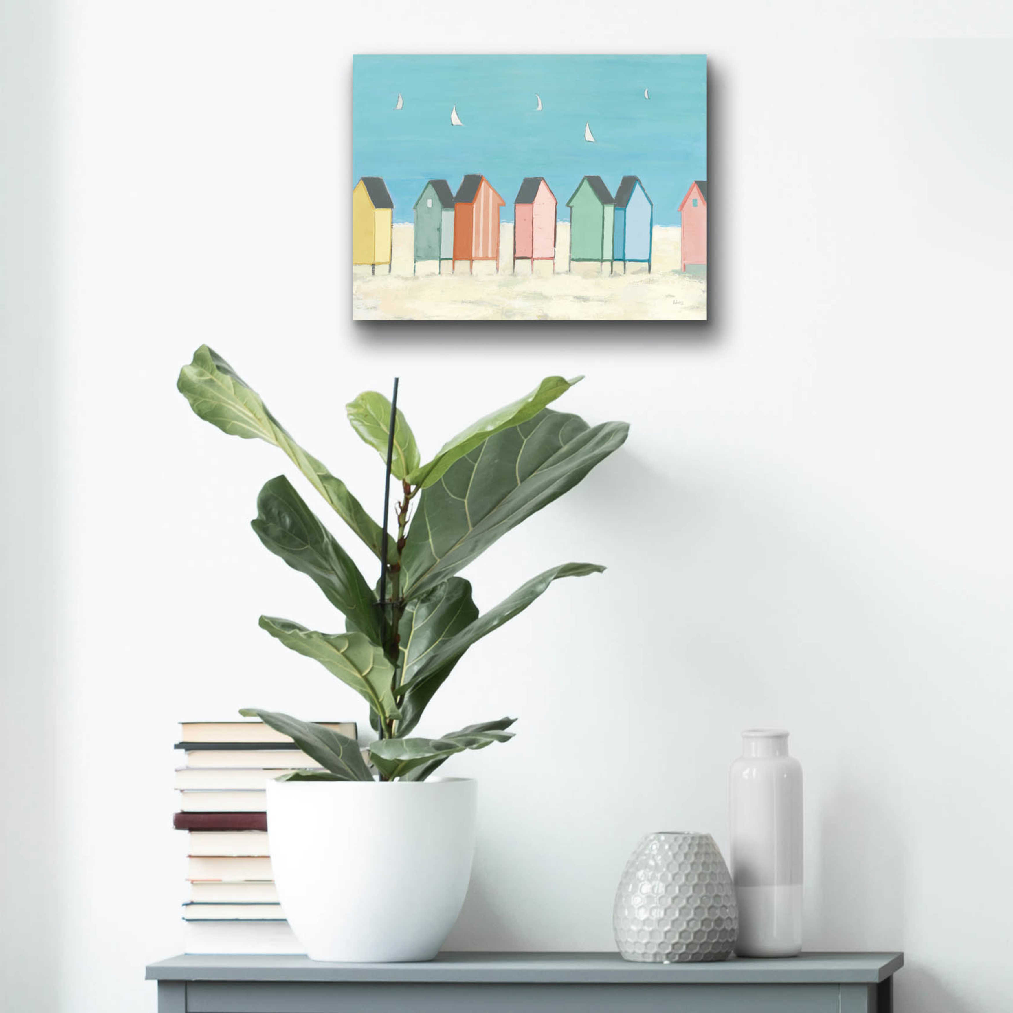Dovecove Cabanas I Pastel' by Phyllis Adams, Acrylic Glass Wall Art ...