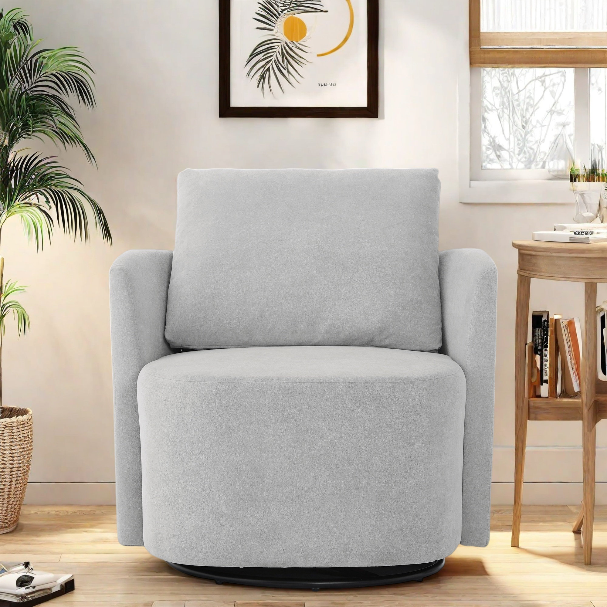 Latitude Run® Swivel Accent Chair with 360° Rotation, Ergonomic ...