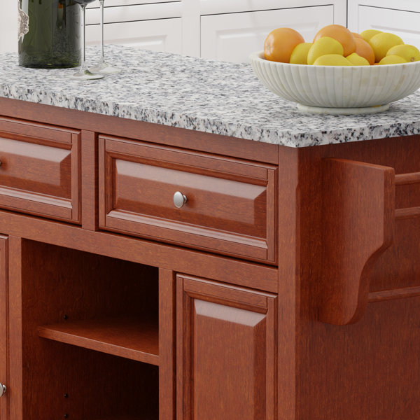 Charlton Home® Raynham 52" Wide Rolling Kitchen Island & Reviews | Wayfair