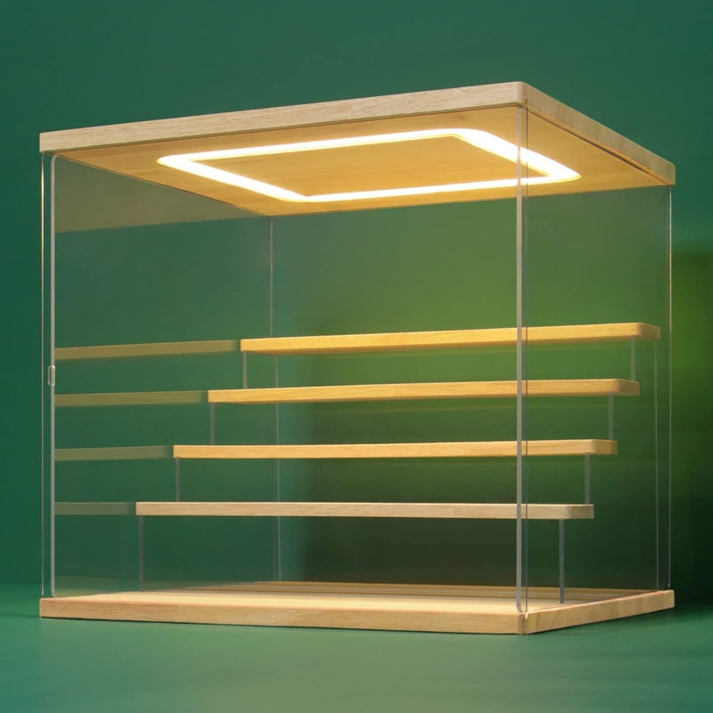 MODVAT 5 Tier Clear Acrylic Display Case Stand with LED Light | Wayfair