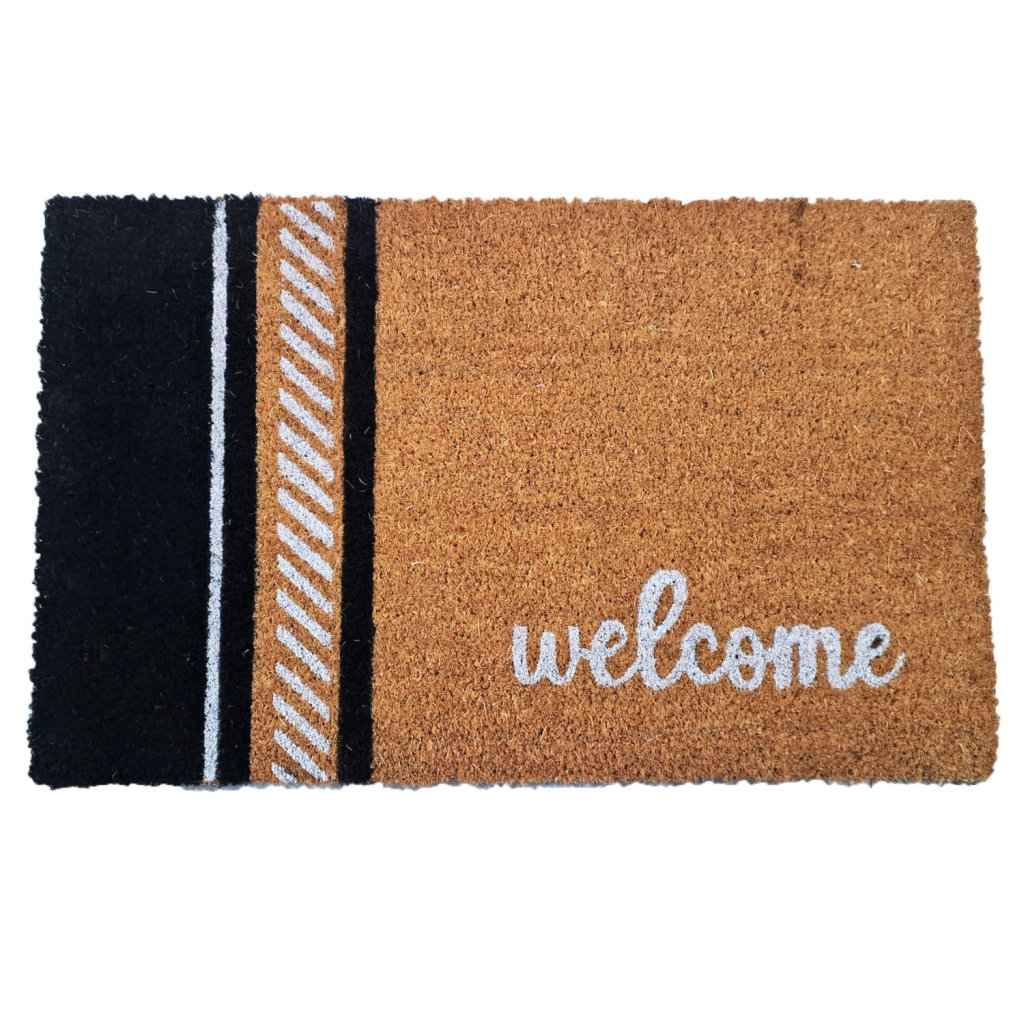 Ophelia & Co. PVC Backed coir door mat natural printed 15 mm - 18x30 ...