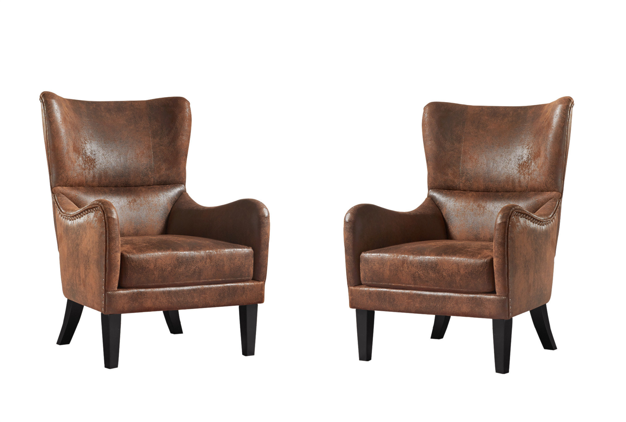 Wildon Home® HI-BACK Studded Chair,Arm Chair,Living-Room,Study And ...