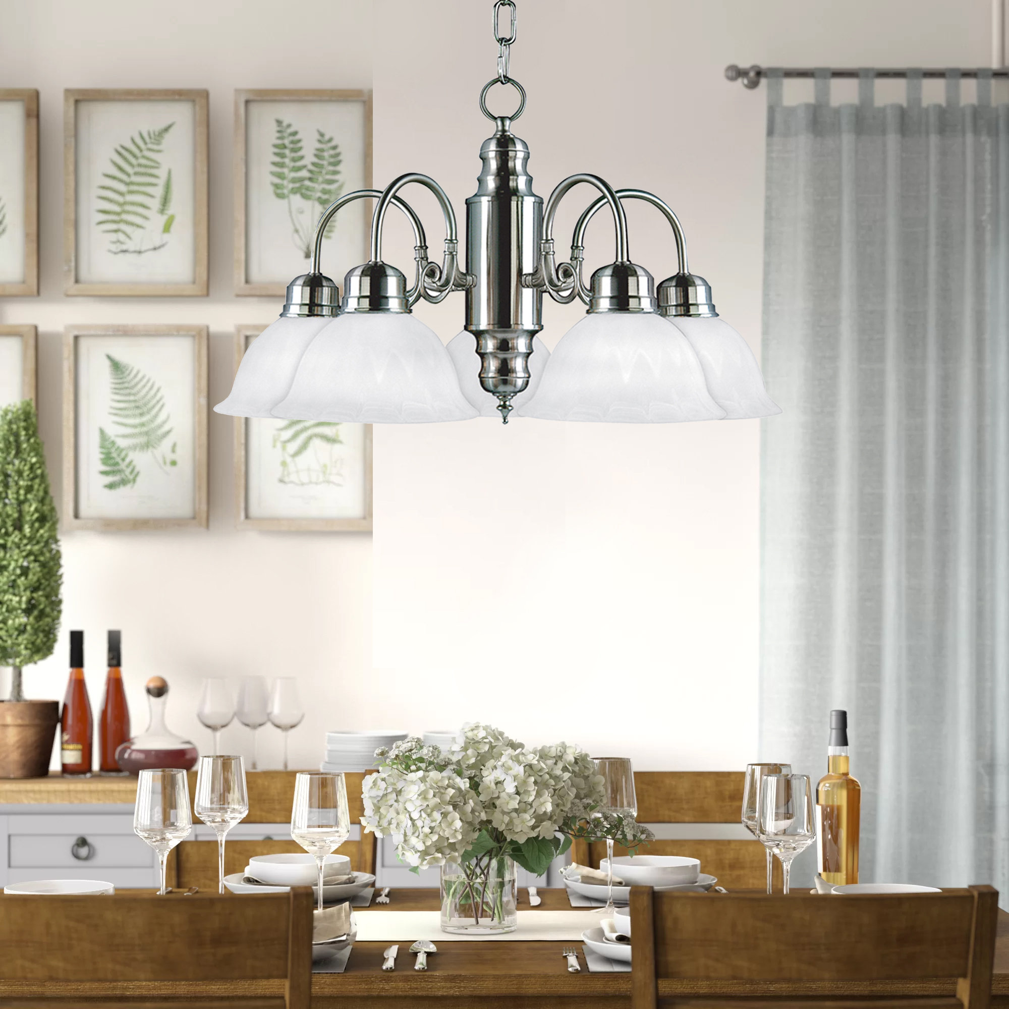 Alcott Hill® Morelock 5 - Light Shaded Classic Chandelier | Wayfair