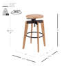 Steelside™ Hull Adjustable Height Bar Stool & Reviews | Wayfair