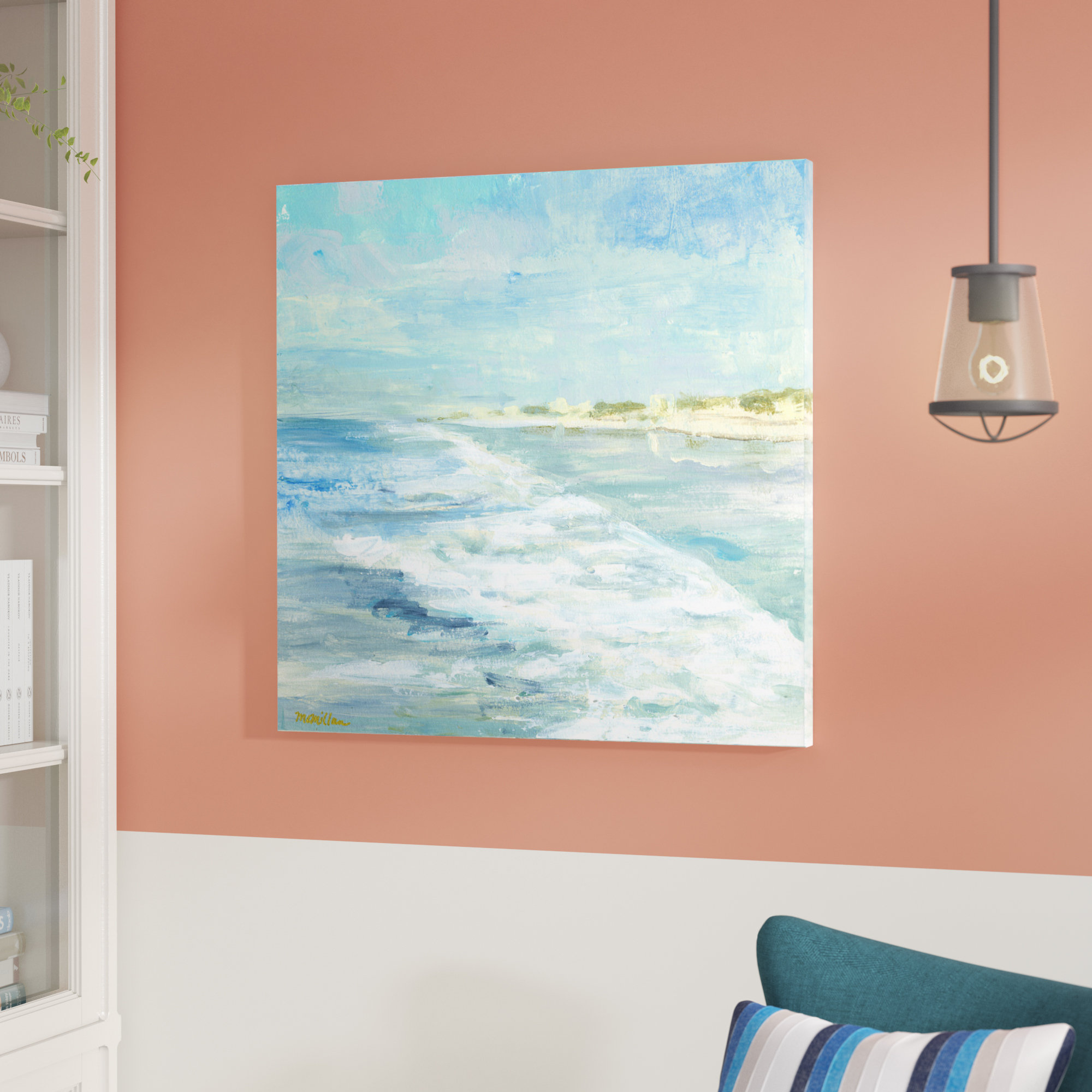 Highland Dunes White Water' by Dana McMillan - Wrapped Canvas Print ...