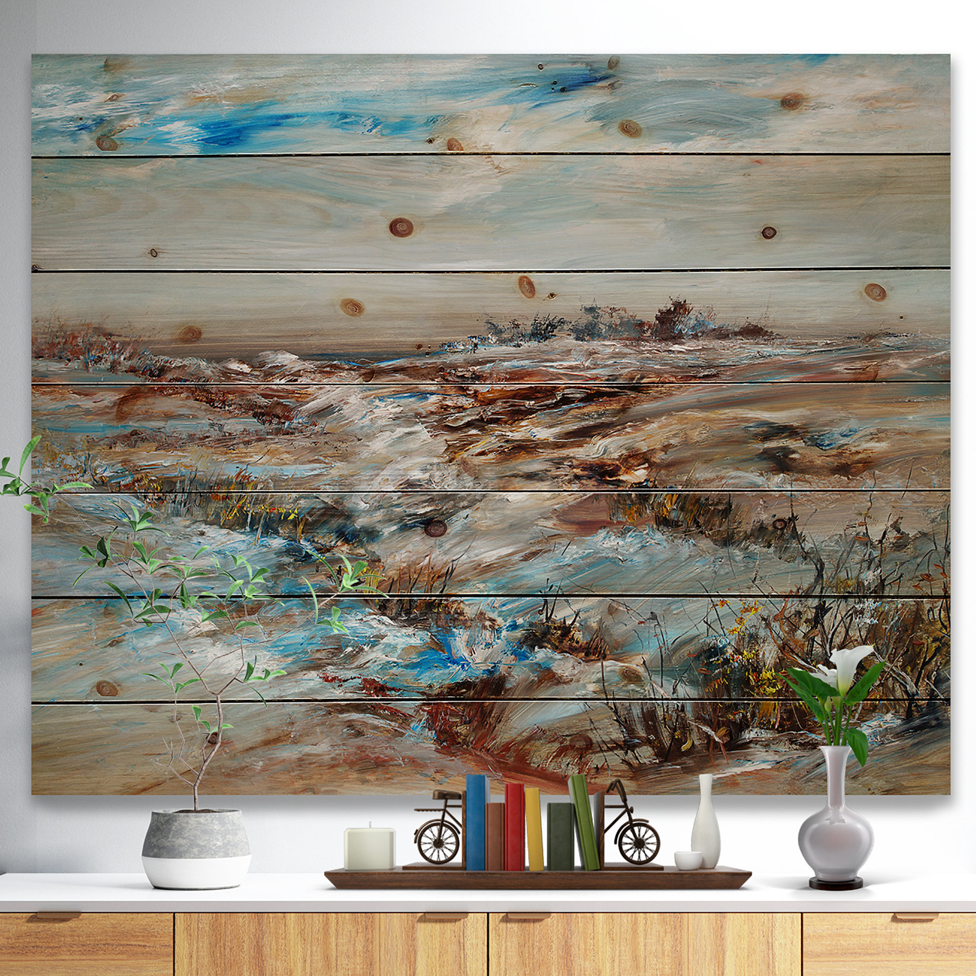 East Urban Home Beautiful Farm House Iceland Landscape - Painting Print ...