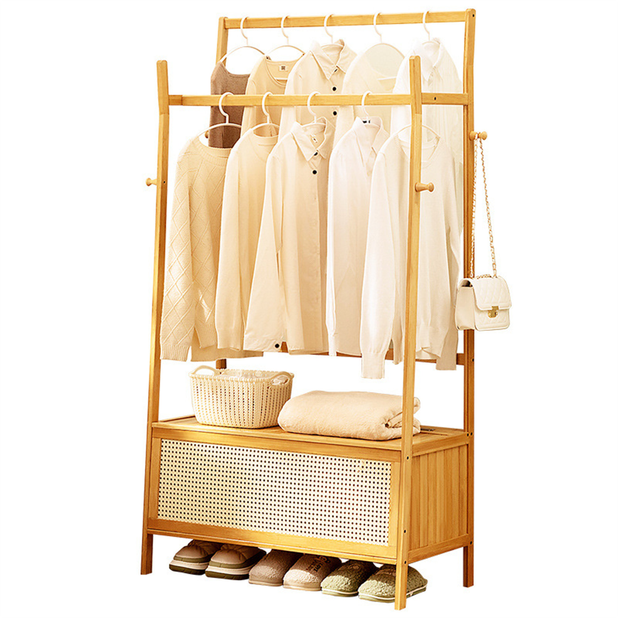 Ophelia & Co. Floor Coat Rack Home Hangers Bedroom Vertical Simple ...