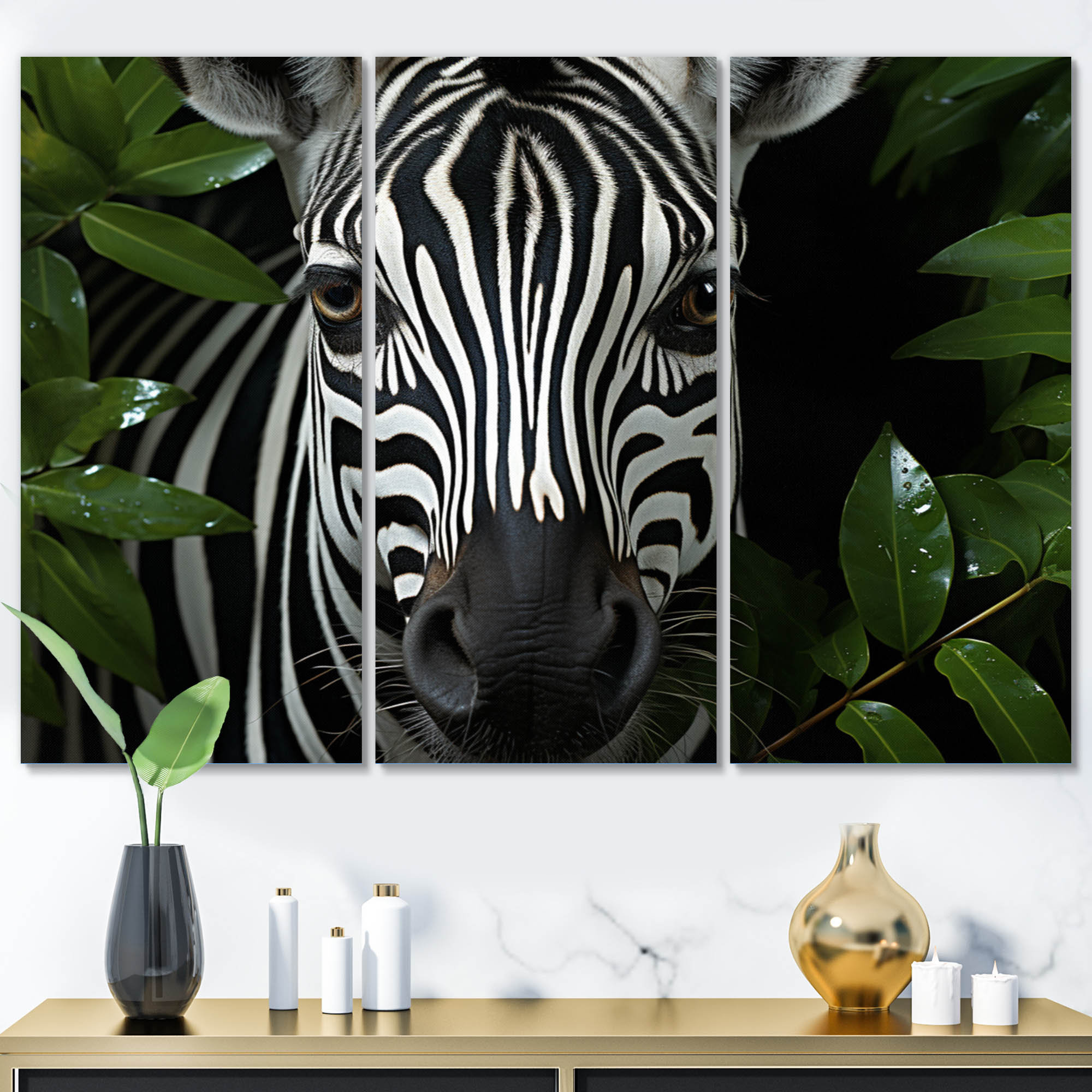 Millwood Pines Striking Zebra Patterns III - Animals Zebra Metal Wall ...