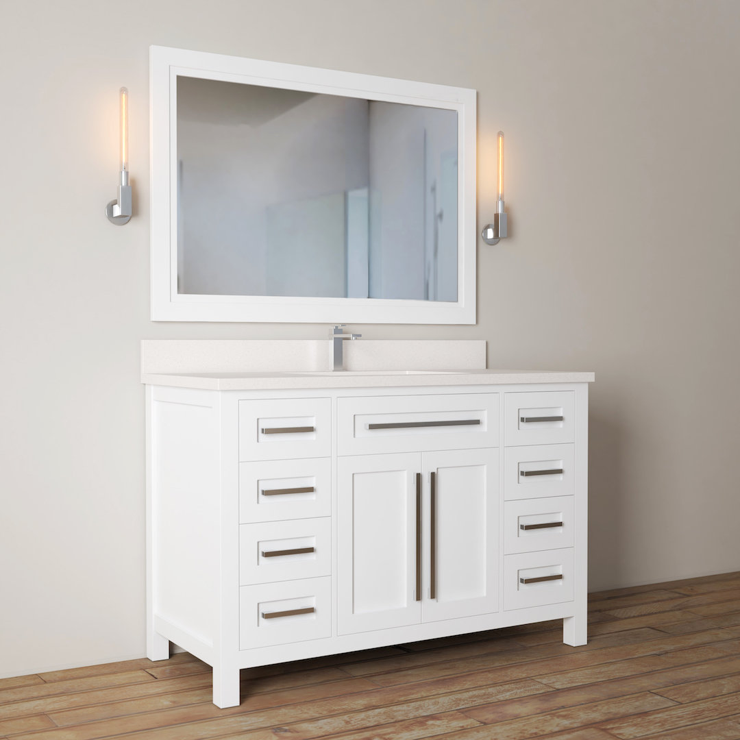 Wildon Home® Armonie 48'' Single Bathroom Vanity with Quartz Vanity Top ...