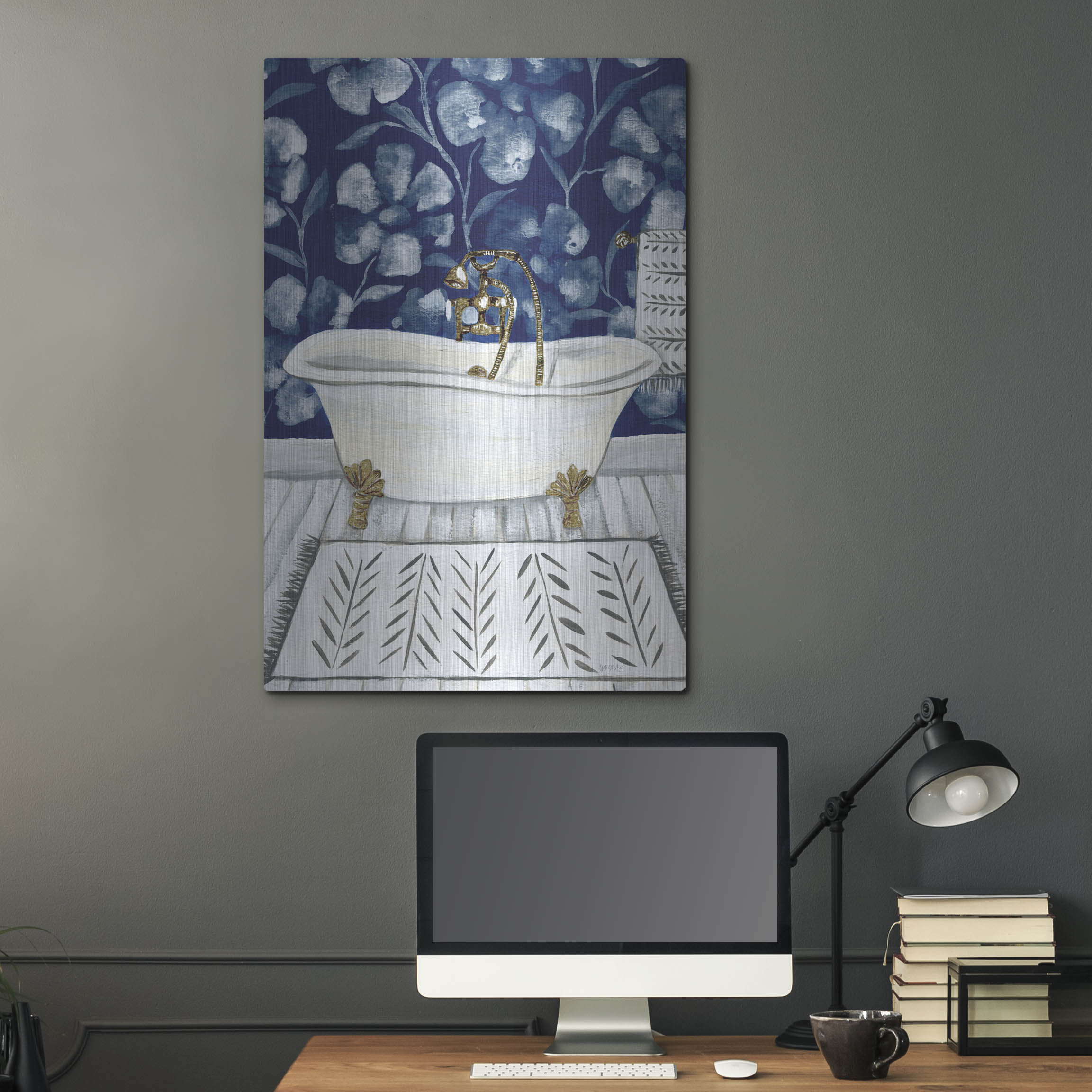 Winston Porter 'Bold Bathroom 1' by Yvette St. Amant Metal Wall Art, 24 ...