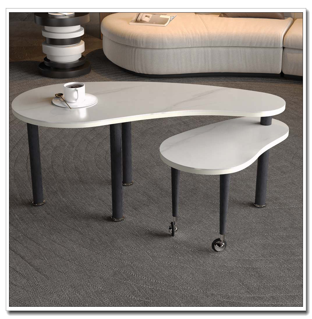Latitude Run® Rotatable Cocktail Table With Solid Rubber Wood Legs ...
