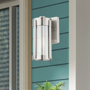 Latitude Run® Adia 1 - Bulb 10.25" H Outdoor Armed Sconce | Wayfair