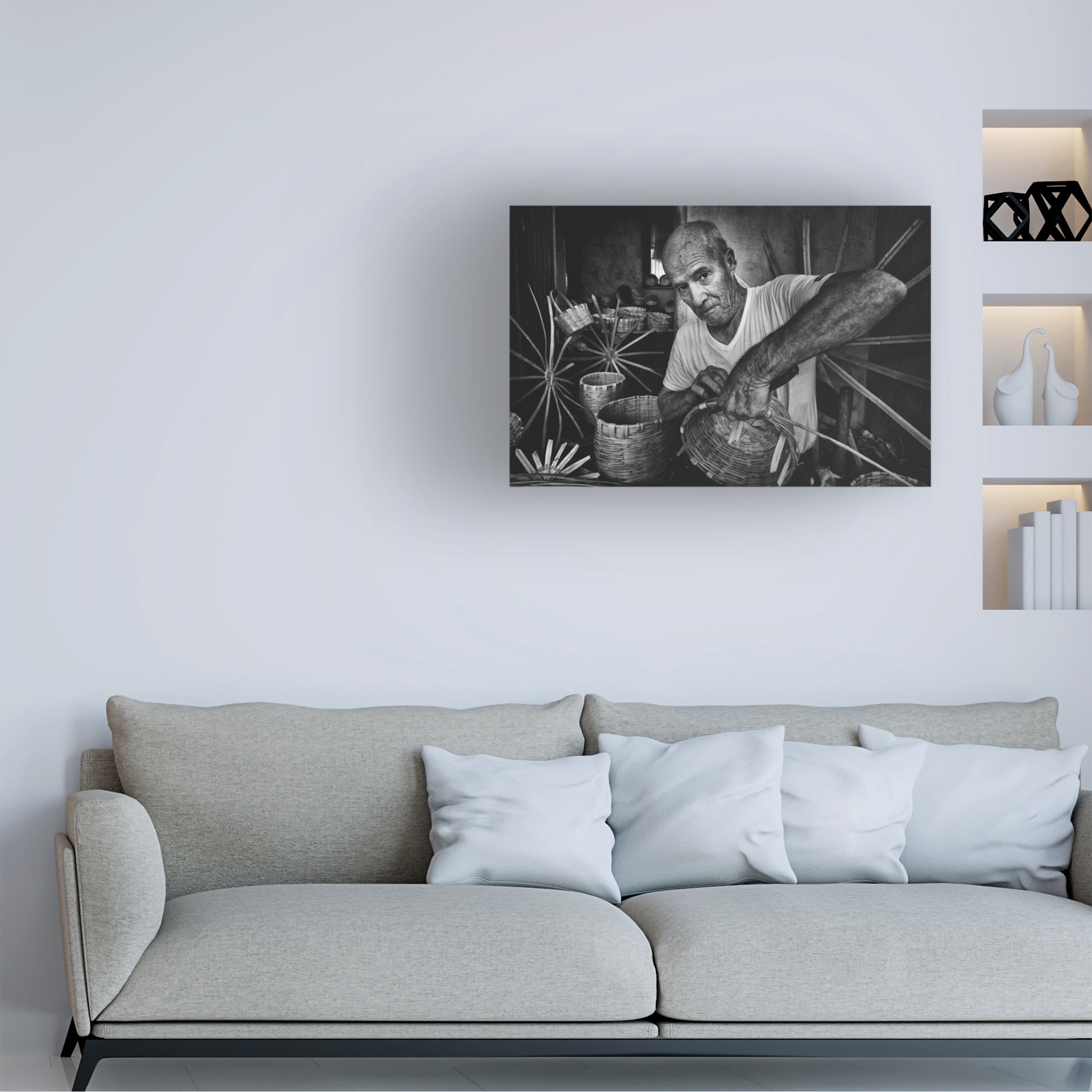 Ebern Designs Antonio Grambone Older Man Canvas Art | Wayfair