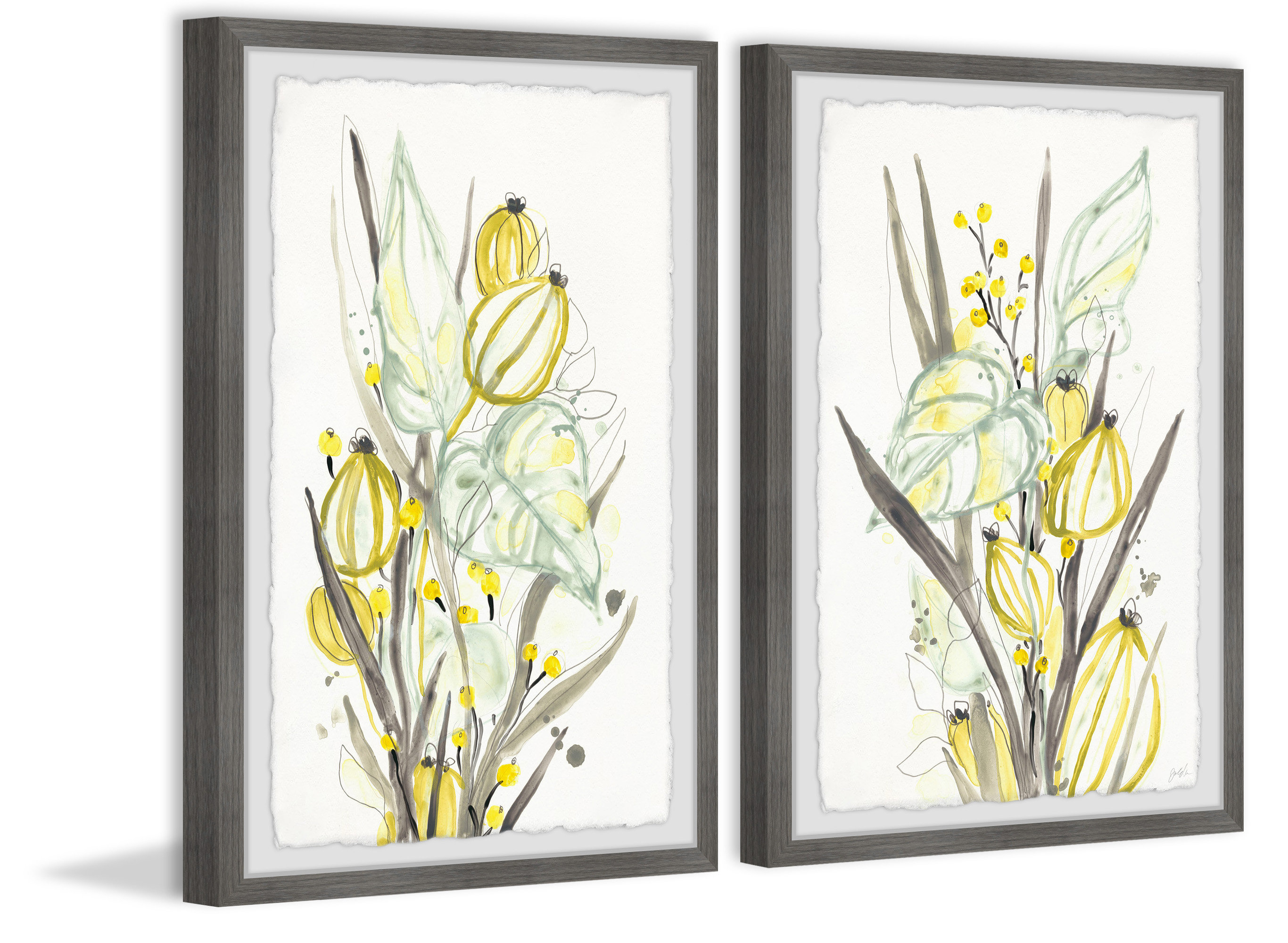 Marmont Hill Ethereal Citron III - 2 Piece Single Picture Frame Print ...
