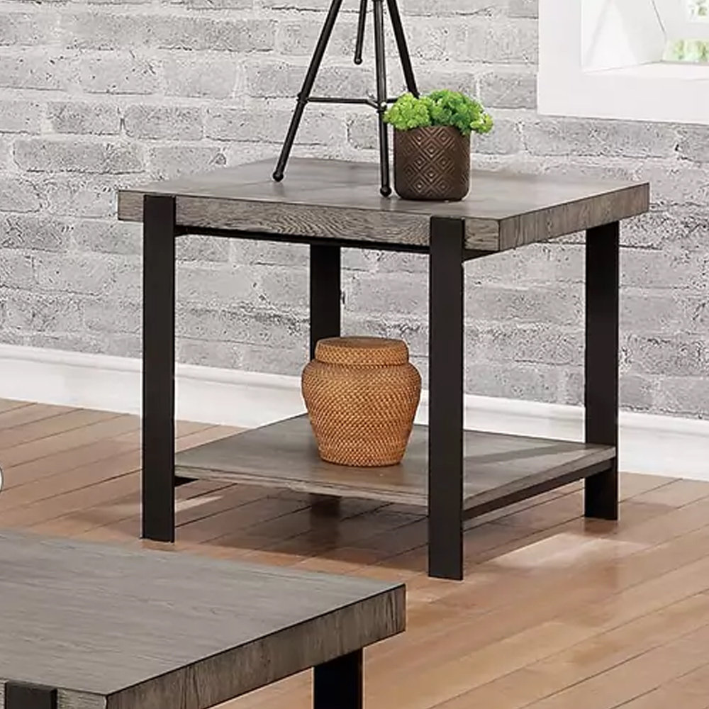 Latitude Run® Shamsh Grey Wash End Table - Wayfair Canada