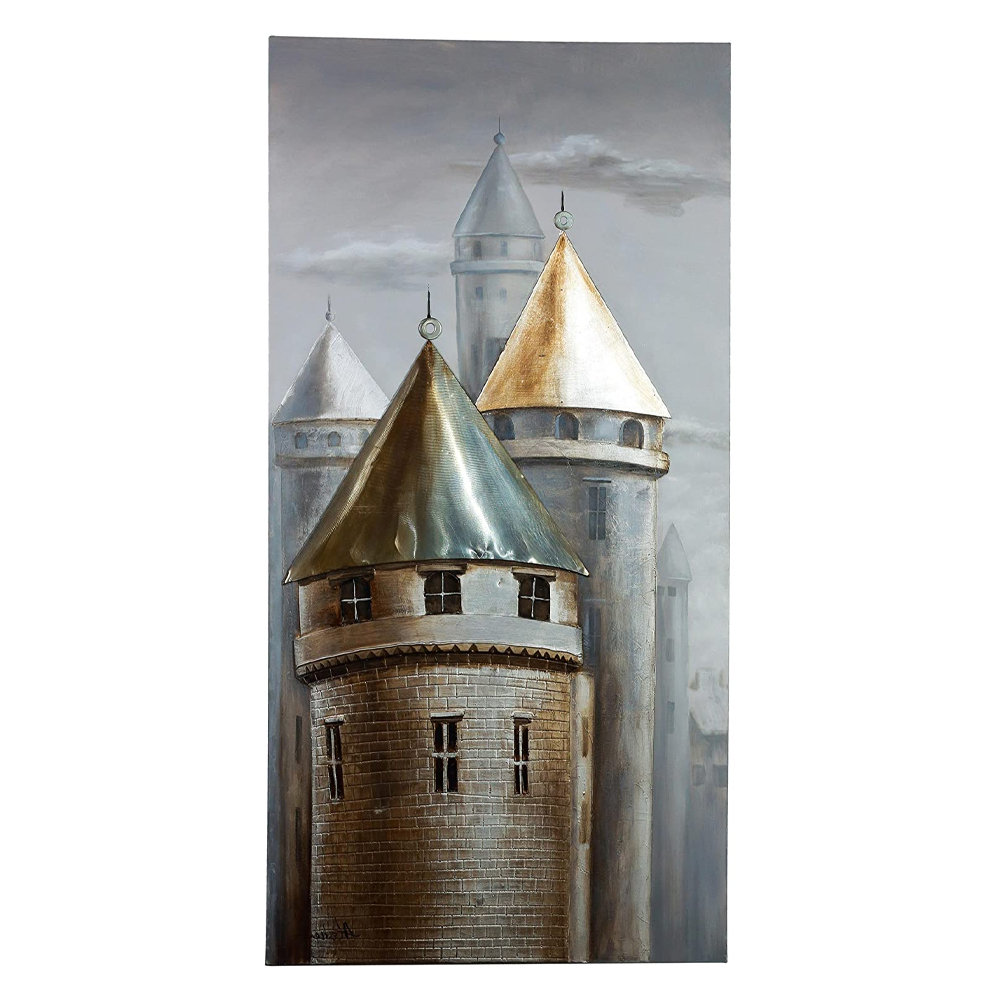 Canora Grey Y-decor 'muted Copper And Grey Town Of Turrets' Majestic ...