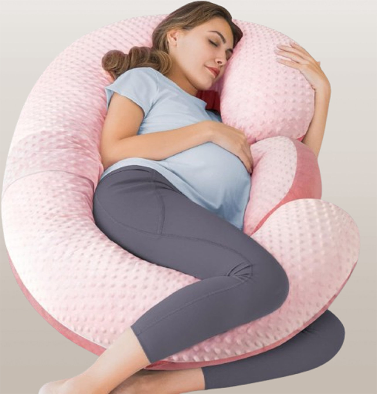 VIDVIG E Shape Full Body Sleeping Pillow with Wedge Pillow, 60 Inch ...