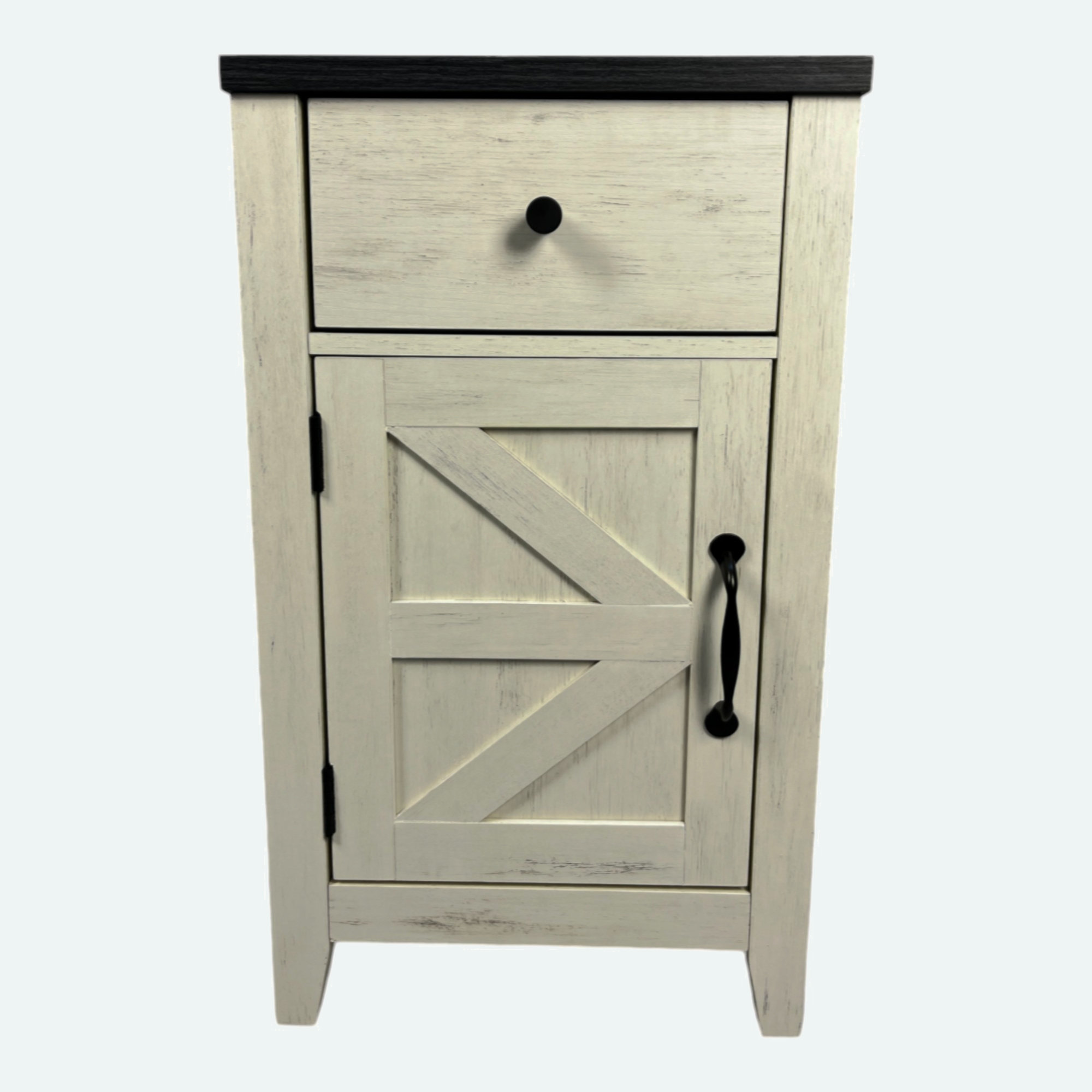 August Grove® Farmhouse End Table With Charging Station, Night Stand ...