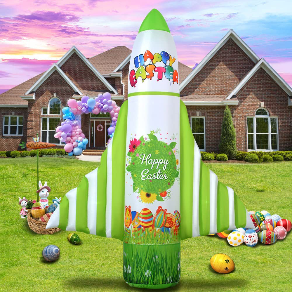 The Holiday Aisle® Easter Rocket Inflatable | Wayfair