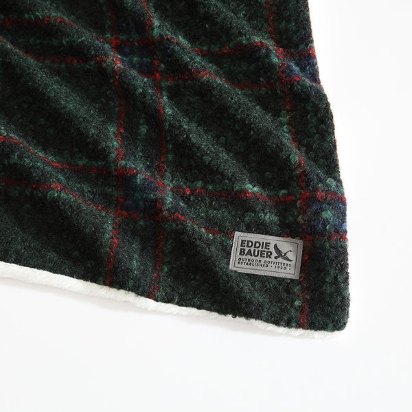 Eddie Bauer Parkwood Plaid Plush Reversible Throw Blanket | Wayfair