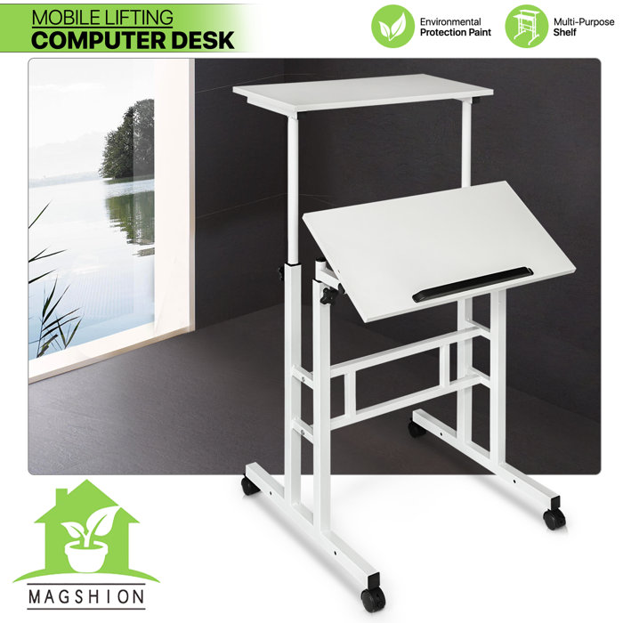 Bring Home Furniture Computer Desk with Tilting Table, Adjustable Small ...