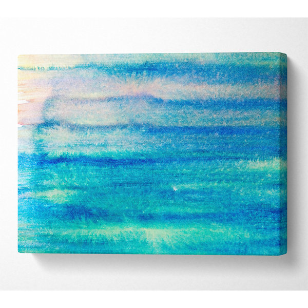 House of Hampton Azure Horizon Stripes | Wayfair.co.uk