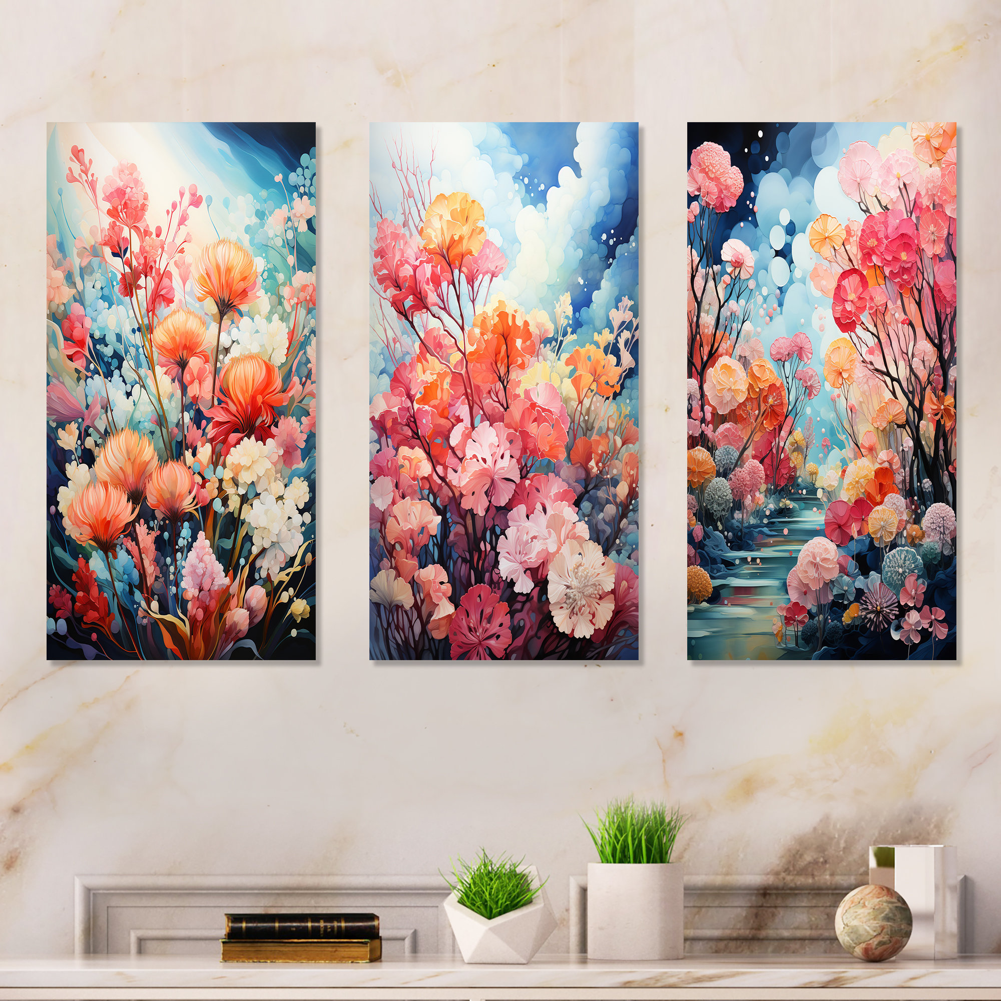 Lark Manor Coral Reef Barrier Gracefulness - Assorted Bouquets Metal ...