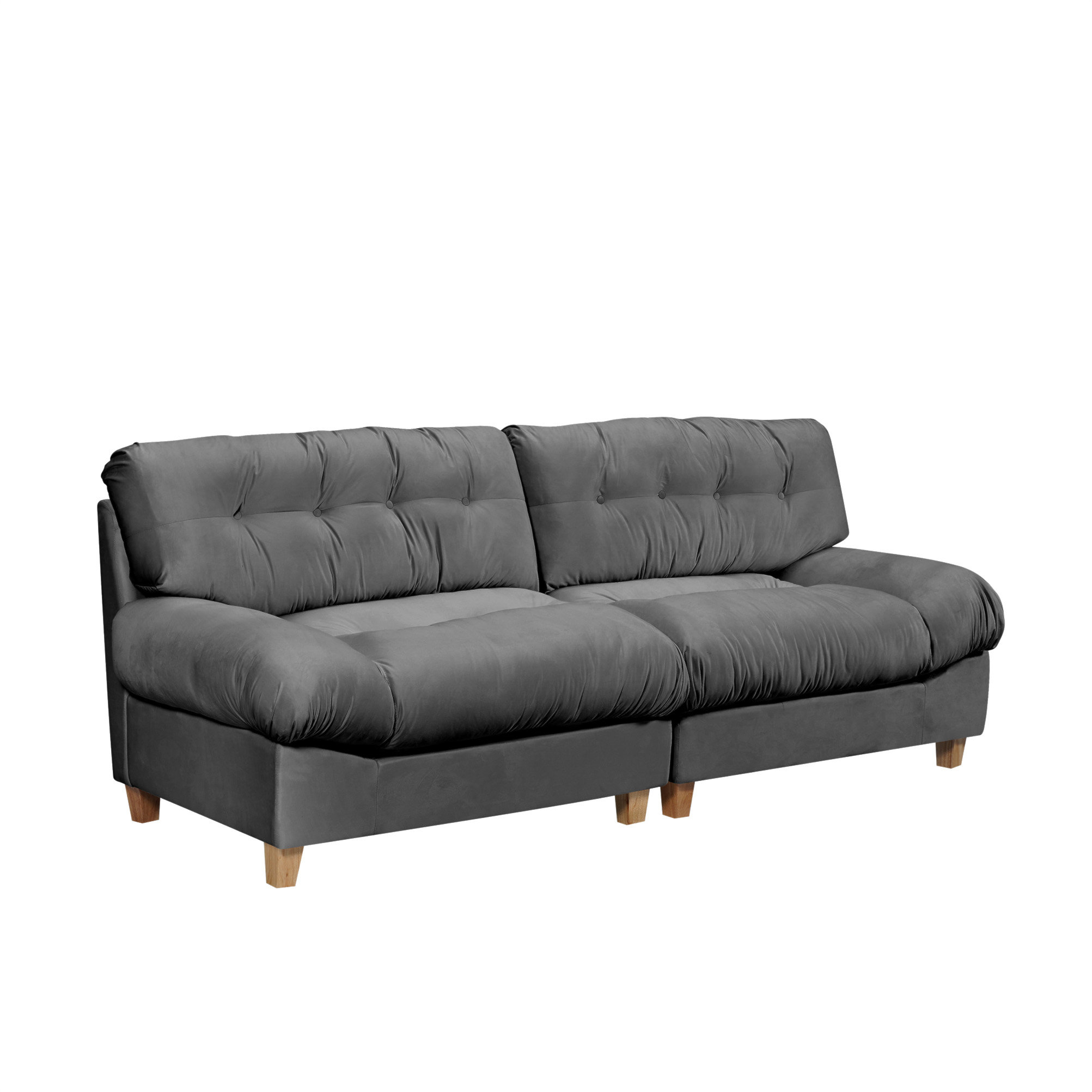 Mercer41 Luxurious Velvet Modular Sofa For Various Spaces With Plush ...