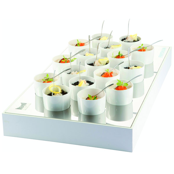 MEPRA Buffet Canape Tray with 17 Glasses - Set of 6 - Stainless Steel ...