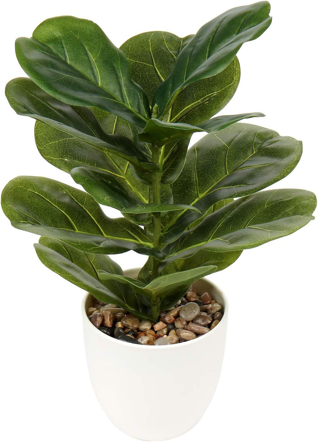 Primrue 18 Inch Artificial Plants Realistic Fake Fiddle Leaf Fig Plant ...