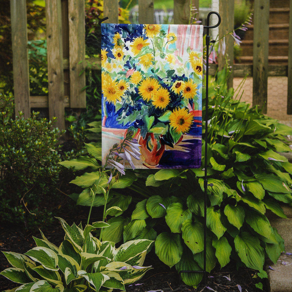 Caroline's Treasures Sunflowers by Roy Avis 2-Sided Garden Flag | Wayfair