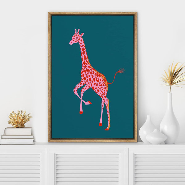 IDEA4WALL Bright Preppy Animals IDEA4WALL Framed Canvas Print Wall Art ...