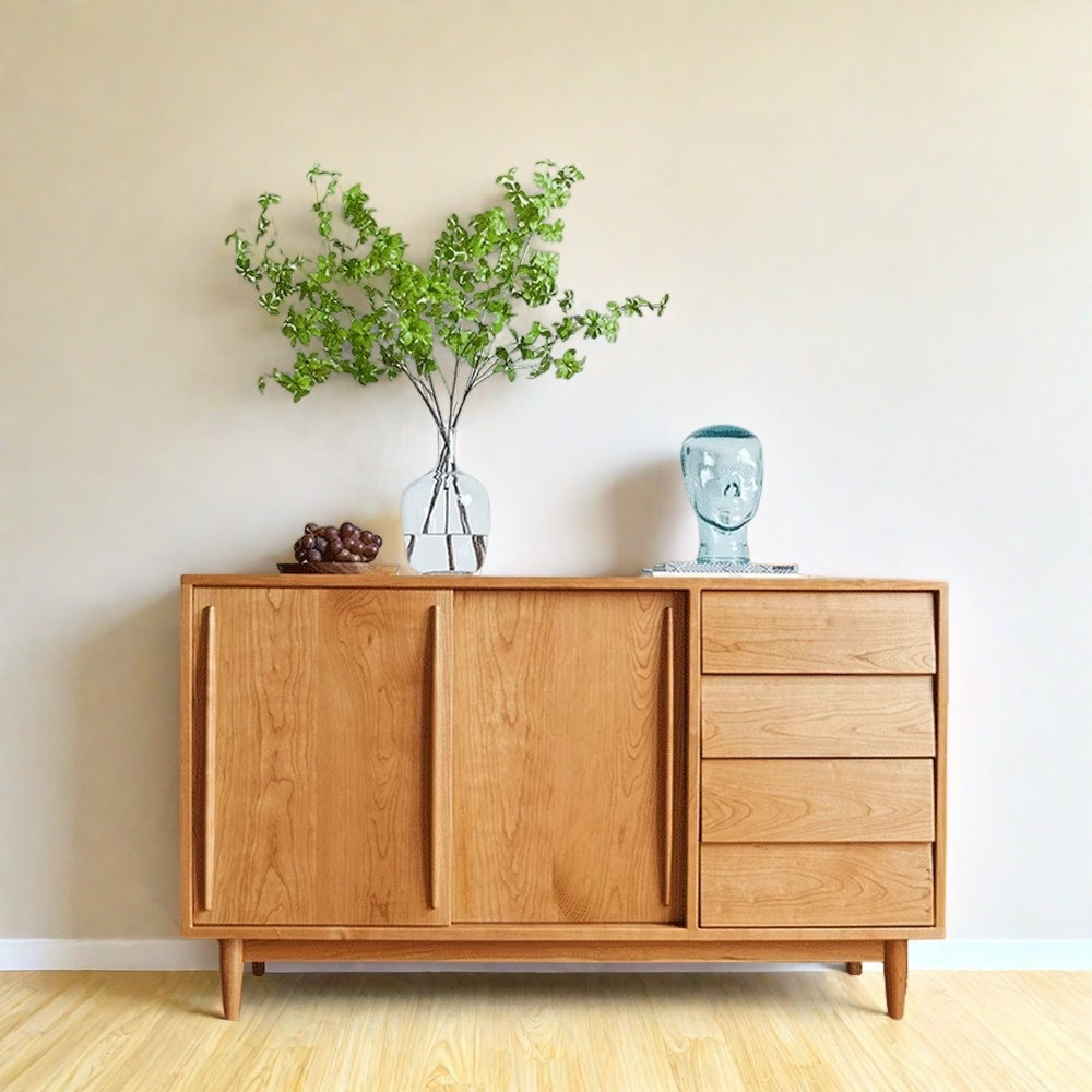 Hokku Designs Modern Minimalist Solid Wood Entryway Cabinet | Wayfair