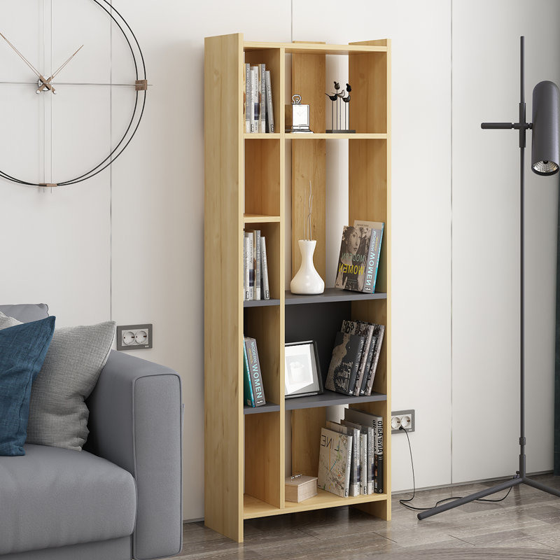 Latitude Run® 65'' H x 23.1'' W Geometric Bookcase | Wayfair