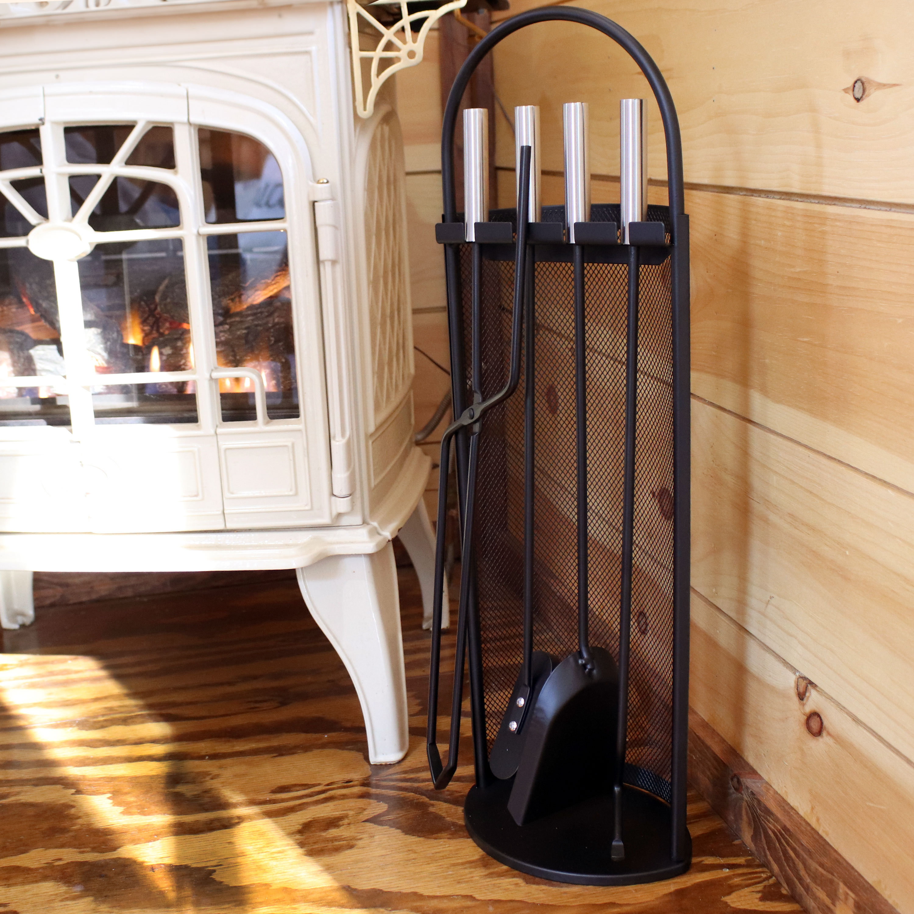 17 Stories Roselore Steel Fireplace Tool Set - Wayfair Canada