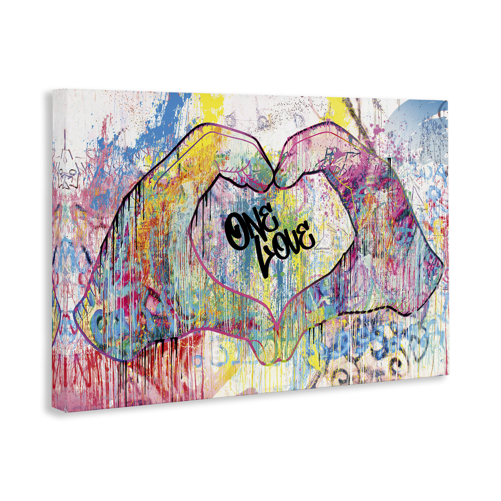 Ebern Designs Urban One Love Heart Symbol Canvas by Porter Hastings ...