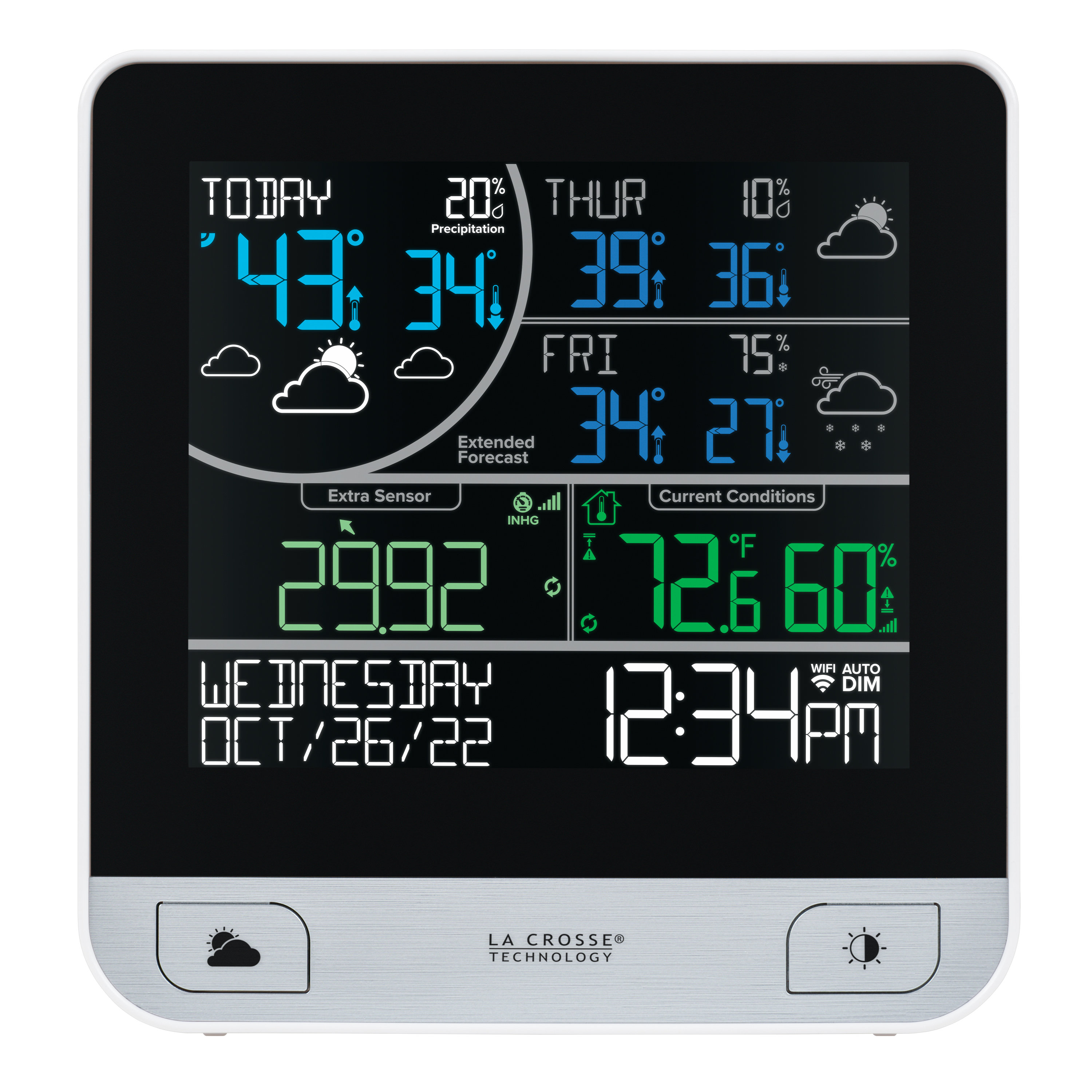 La Crosse Technology Wi-Fi Multi-Day Forecast Digital Weather Station ...
