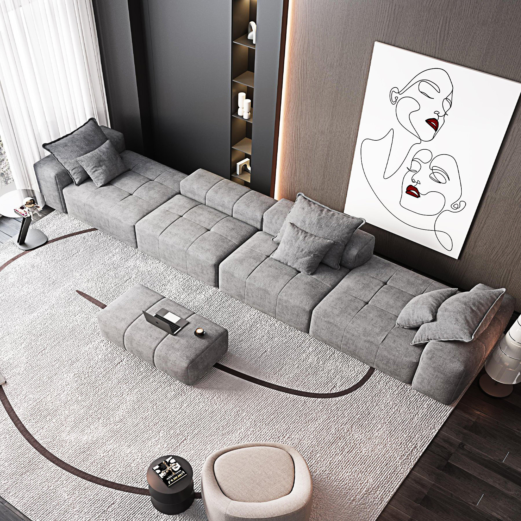 Hokku Designs Modern Oversized Modular Sectional Sofa - Wayfair Canada