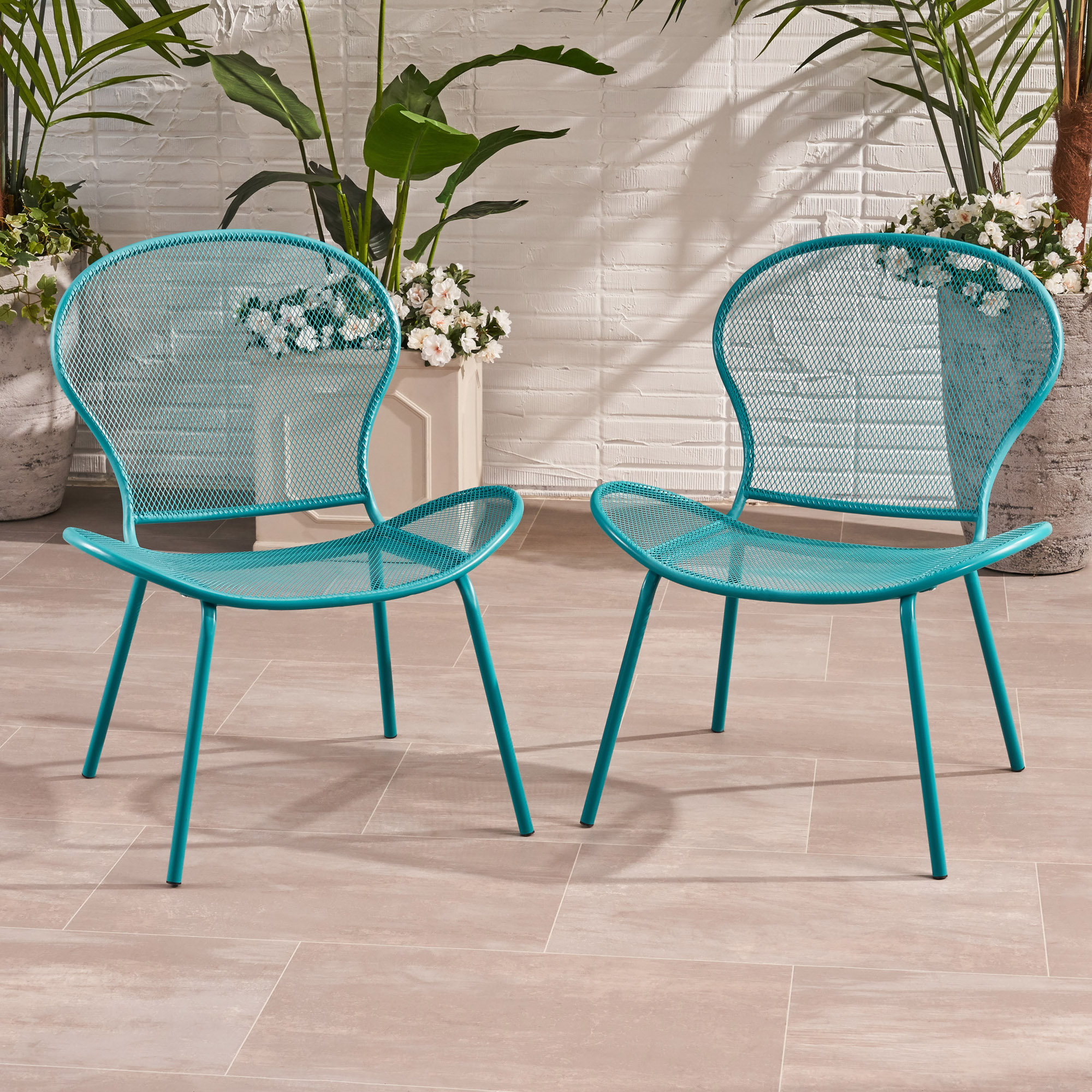 Corrigan Studio® Modern Outdoor Chair(Set Of 2) | Wayfair