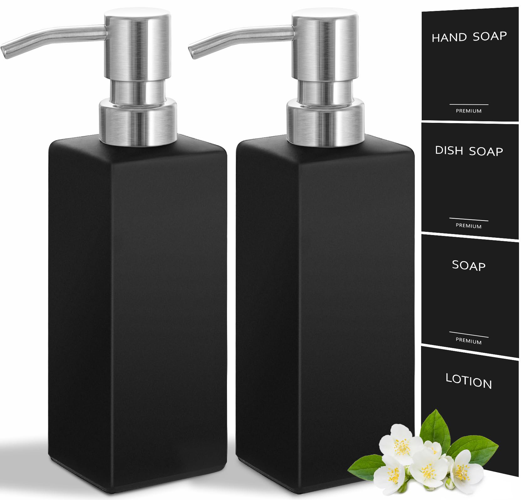 Mercer41 Kitchen Soap Dispenser Set, Hand And Dish Soap Dispensers Set ...
