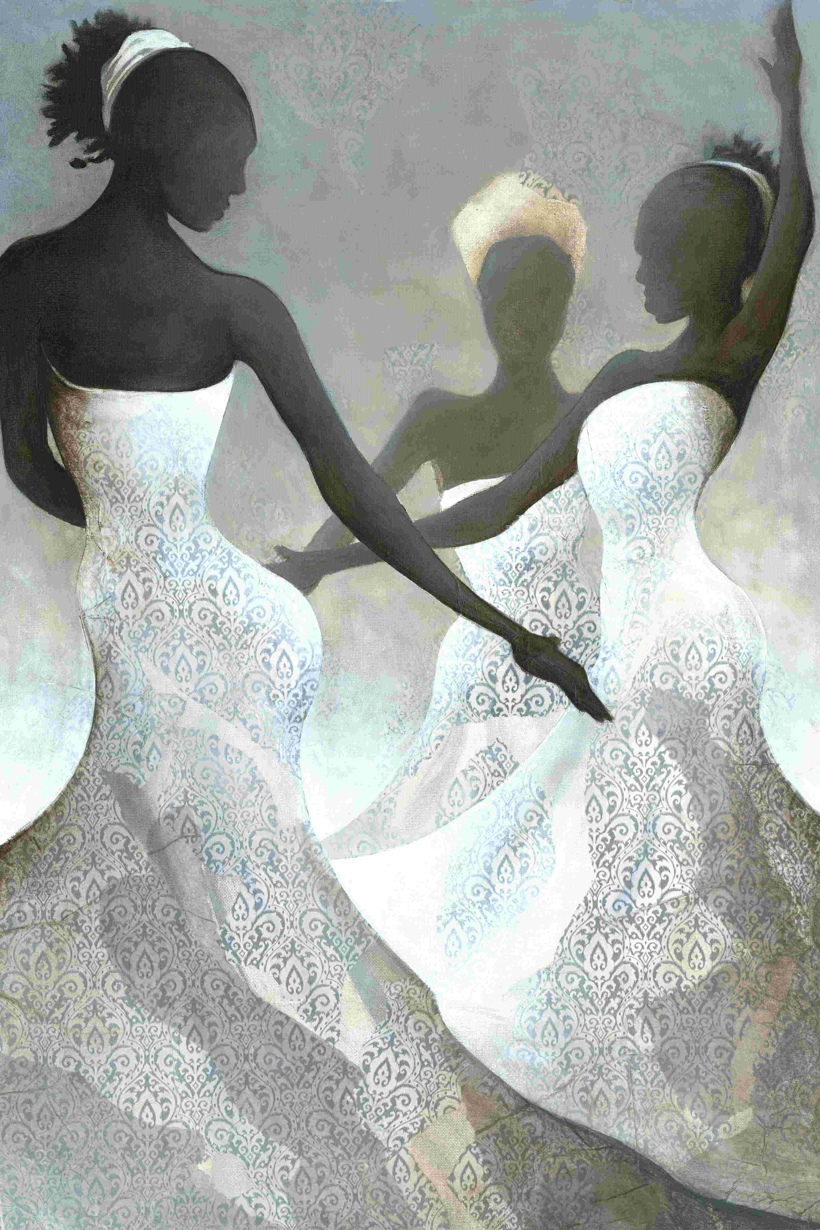 Winston Porter Three African Women Dance On Canvas Print | Wayfair