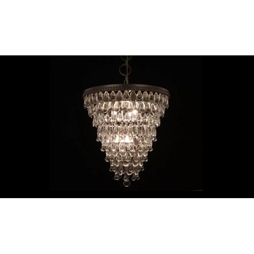 Willa Arlo Interiors Beno 3 - Light Dimmable Tiered Chandelier ...