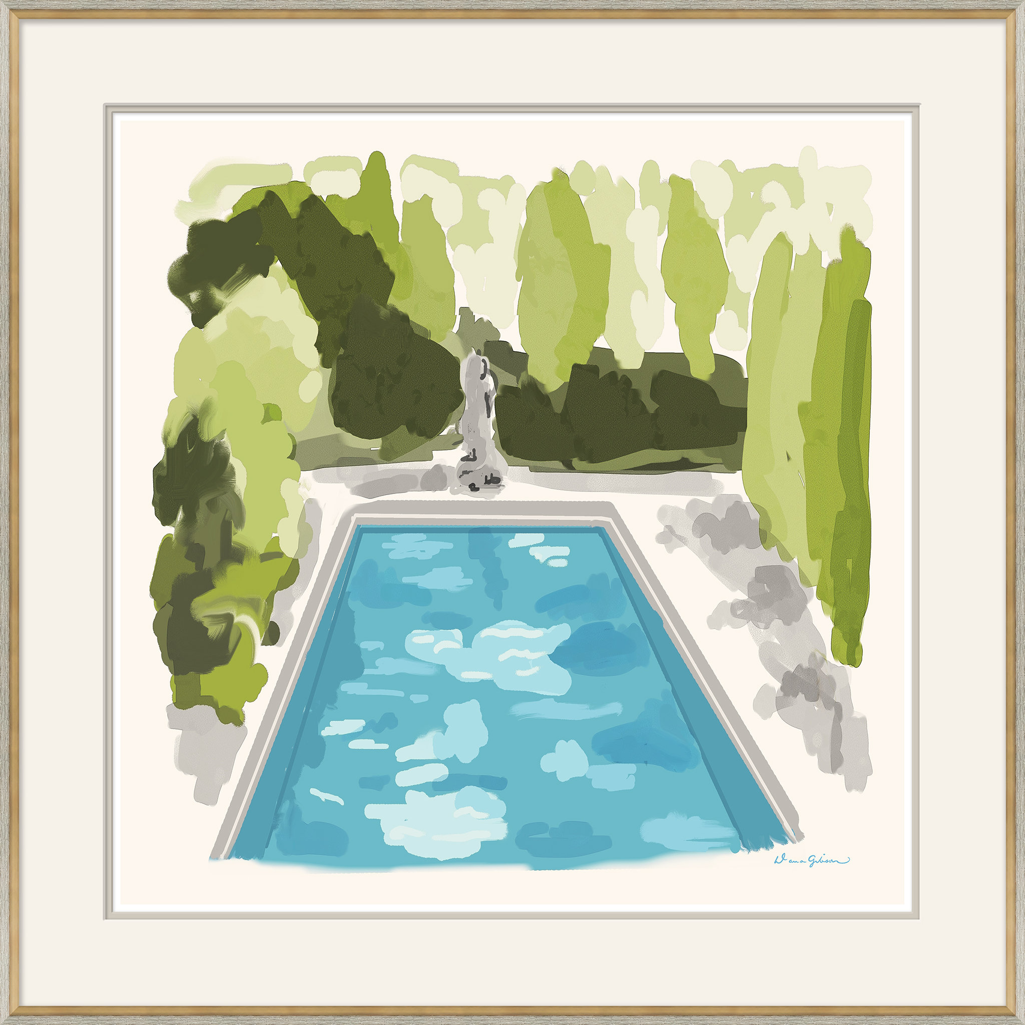 Soicher-Marin Dana Gibson Pool Reflection Framed On Paper by Dana ...