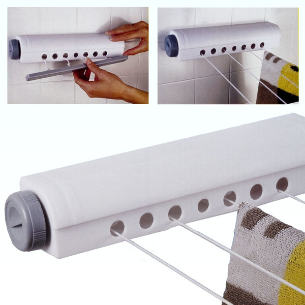 ClearAmbient Automatic Washing Line Wall-Mounted Drying Rack & Reviews ...