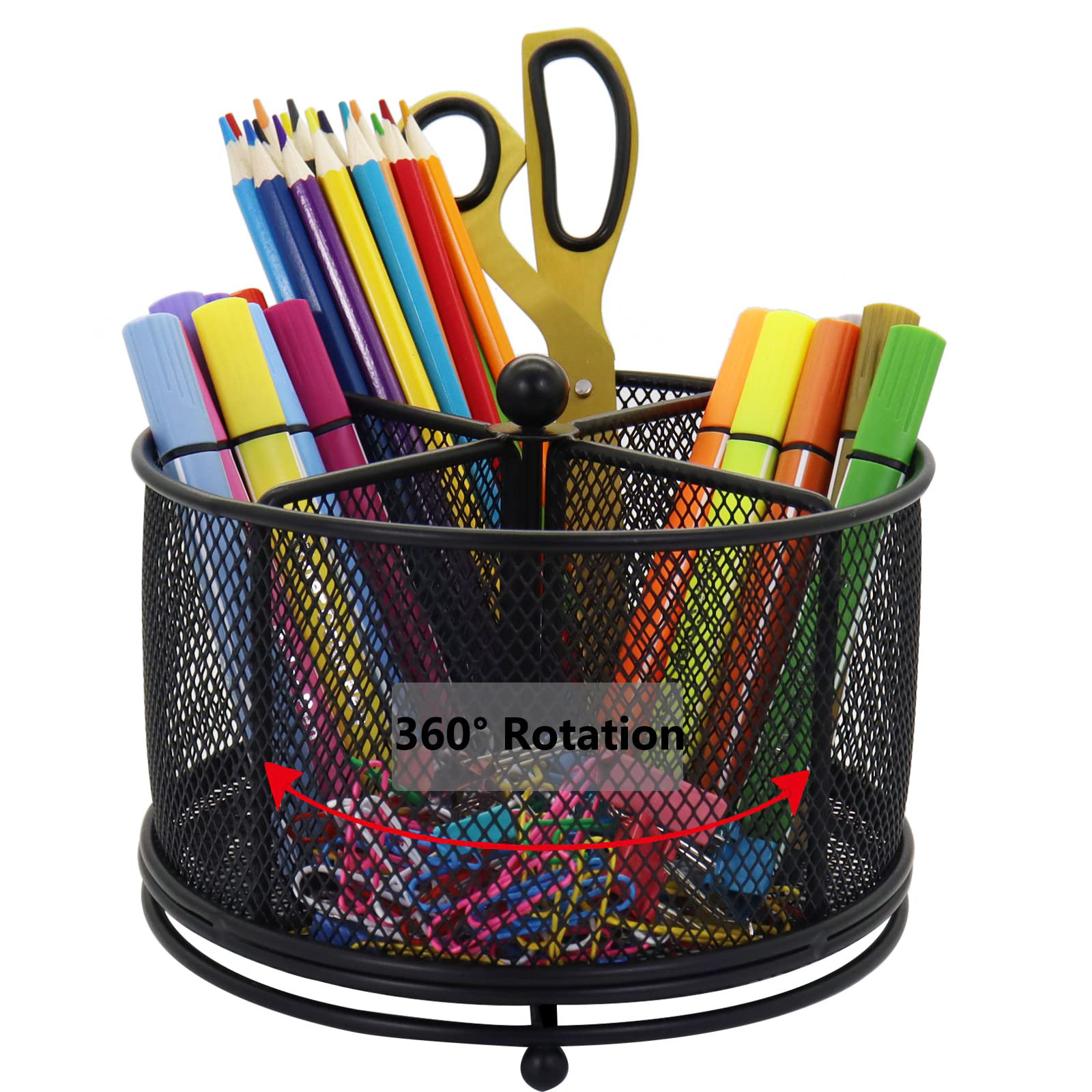 Inbox Zero 360 Degree Rotating Desktop Grid Pencil Organizer, 4 ...