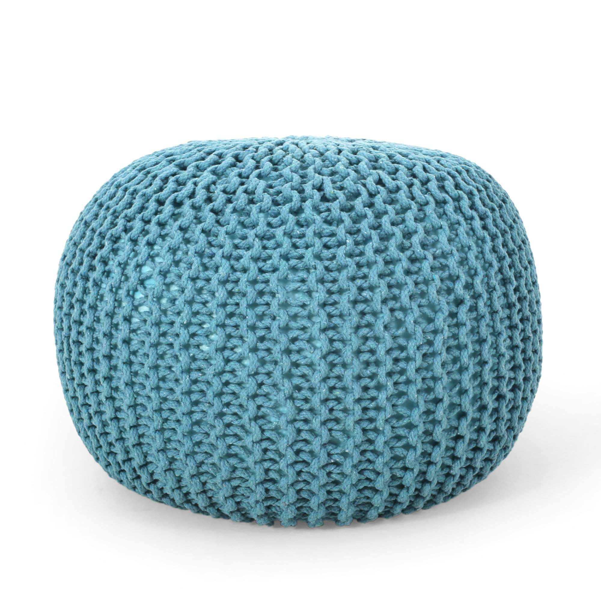 Latitude Run® Modern Comfort Cotton Pouf For Relaxed Living Spaces ...